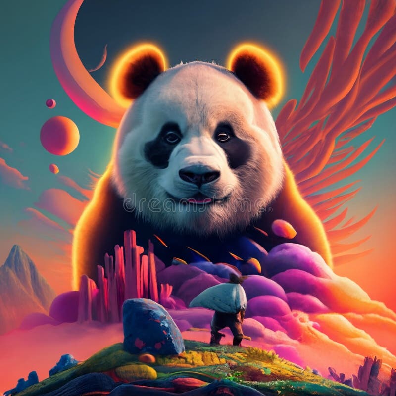 Magnificent King Kong Panda Stock Illustration - Illustration of ...