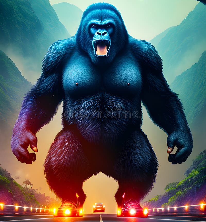 Roaring Gorilla Cartoon