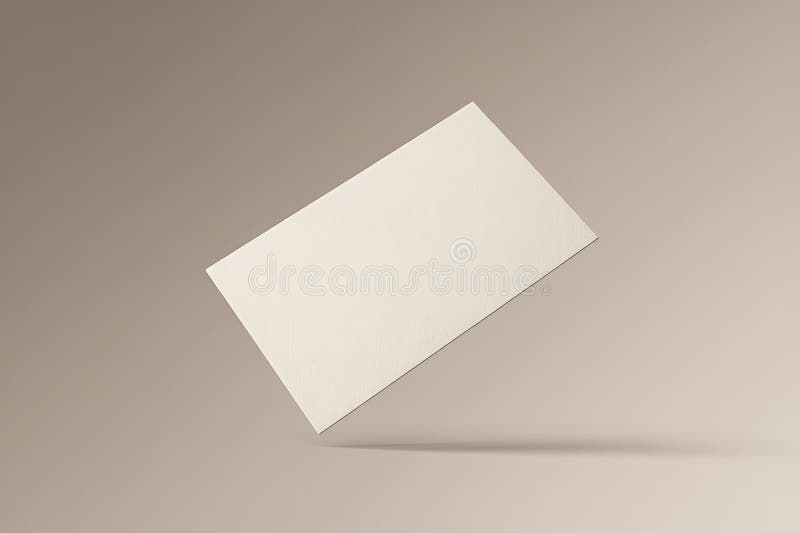 Blank Rectangular Business Card Mockup in Minimalist Setting Stock ...