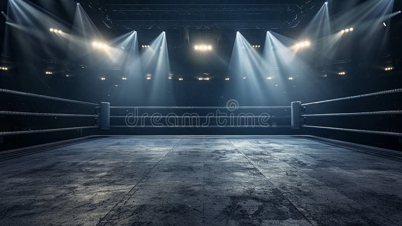 Boxing Ring with Grey Floor Stock Image - Image of sports, sport: 311820287