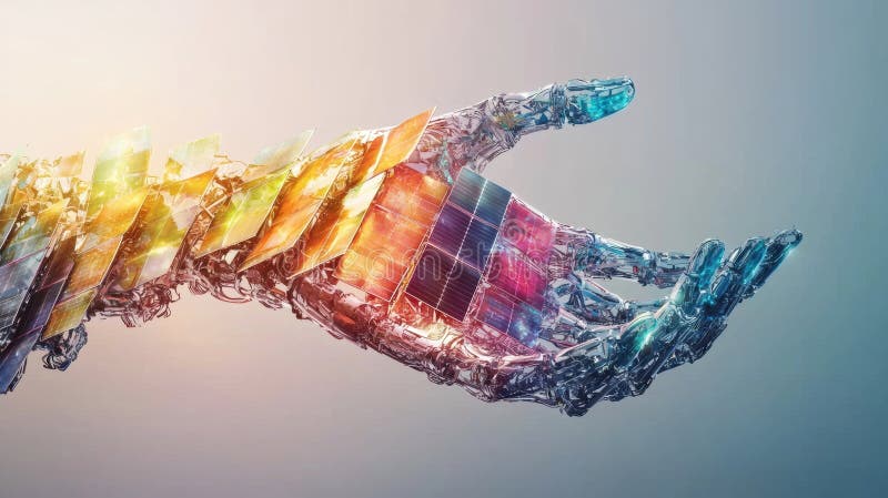 Exploring the Fascinating World of Robotic Hands with Colorful Abstract ...