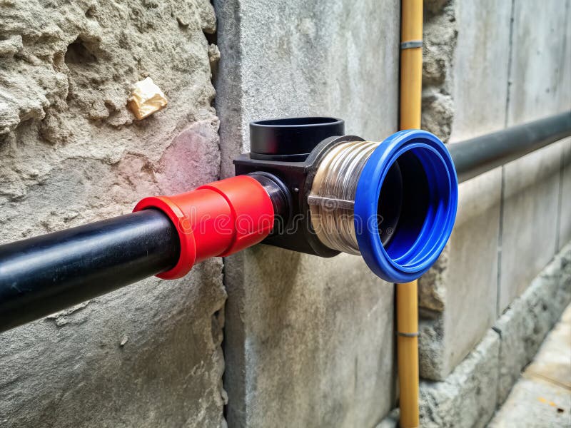 2inch PEX Water Supply Line Embedded in Concrete Wall Durable and ...