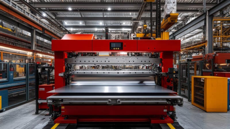 A Modern Industrial Machine Shining in a Spacious Factory Setup. High ...