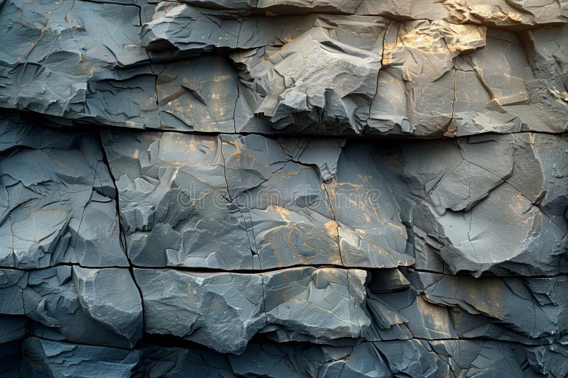 Textured Slate Rock Surface with Sunlight Stock Photo - Image of rock ...