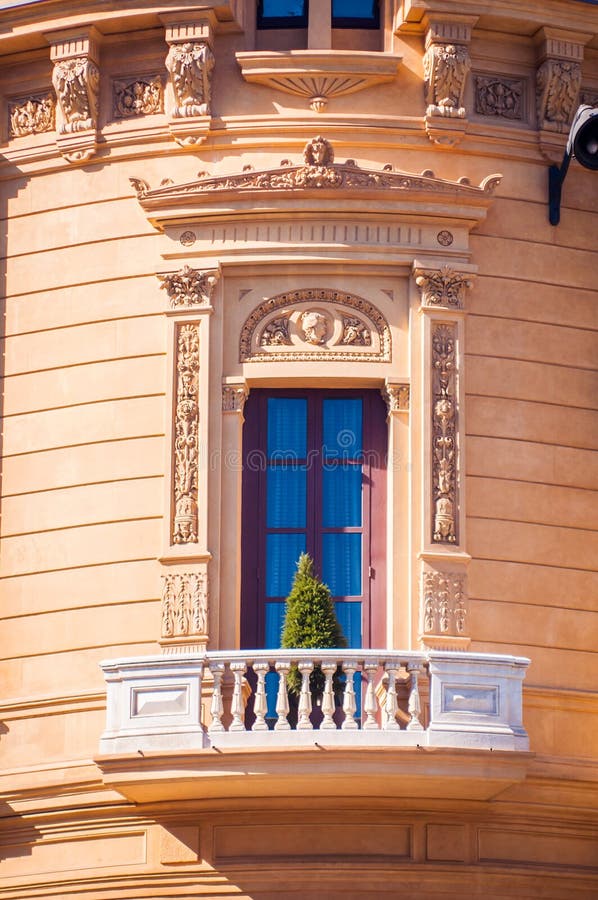 Ornate Window with Balcony stock photo. Image of showcases - 367520360