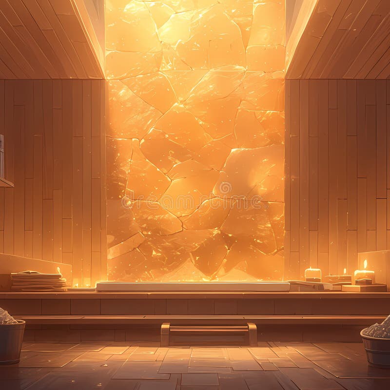 Cozy Spa Ambiance with Amber Charm Stock Illustration - Illustration of ...
