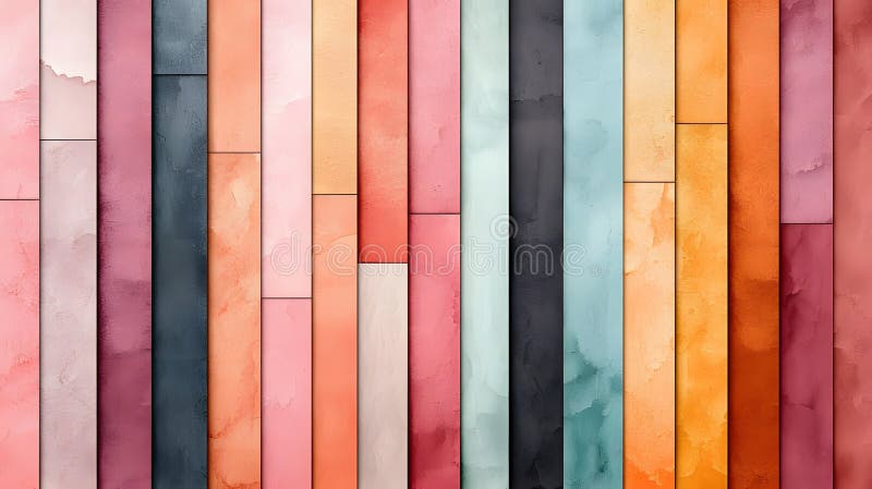 A Vibrant Arrangement of Watercolor Rectangles in Vivid Colors and Soft ...