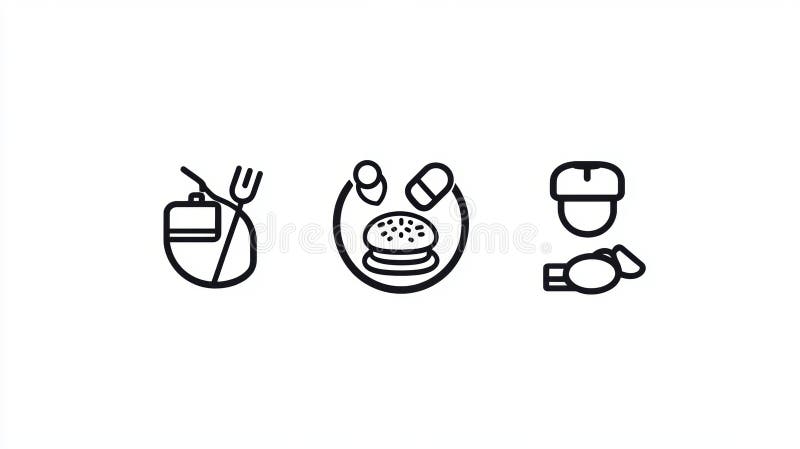 AI-Generated Icon Set stock illustration. Illustration of intelligence ...