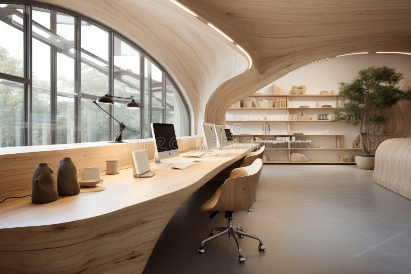 This Image Showcases a Simple, Well-lit Room Featuring a Desk, Perfect ...