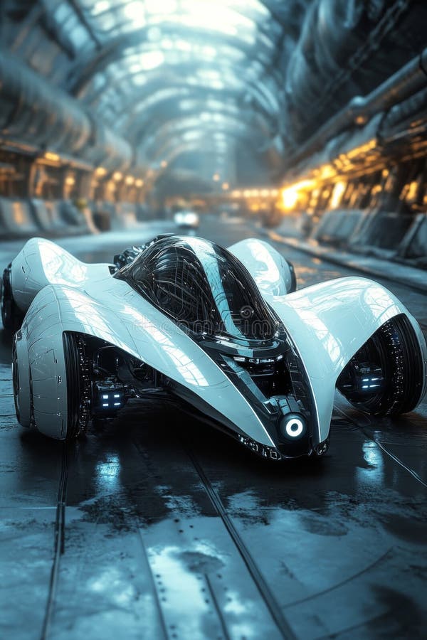 Innovative Futuristic Vehicle Concept Stock Illustration - Illustration ...