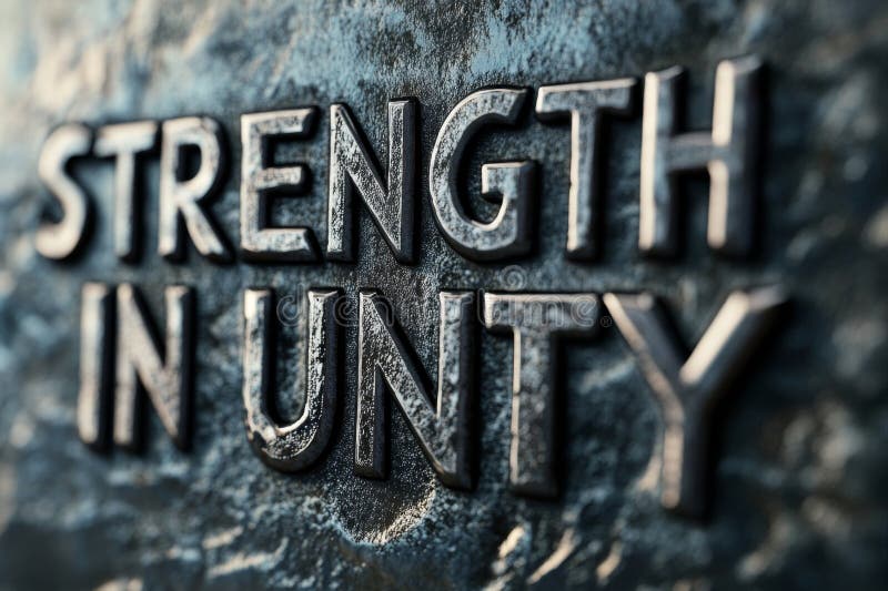 Strength in Unity Metal Illustration Stock Illustration - Illustration ...