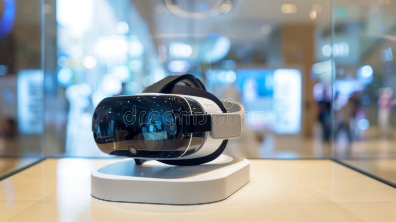 Virtual Reality Headset Display in a Modern Store, Generative AI Stock ...