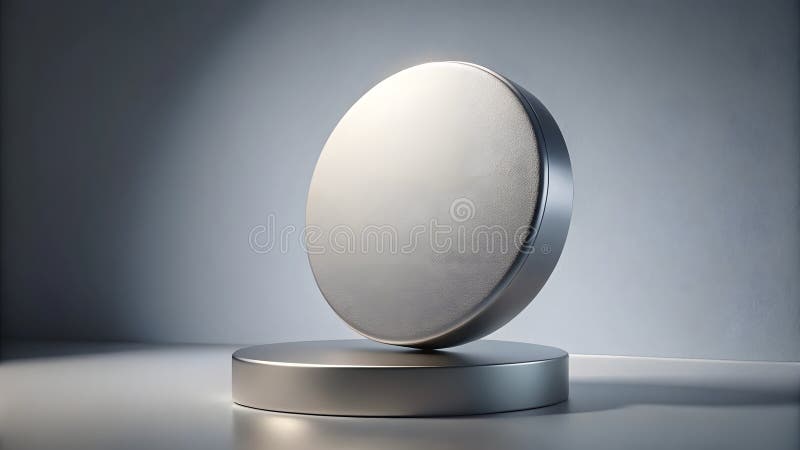 Silver Disc on Stand stock illustration. Illustration of presentation ...