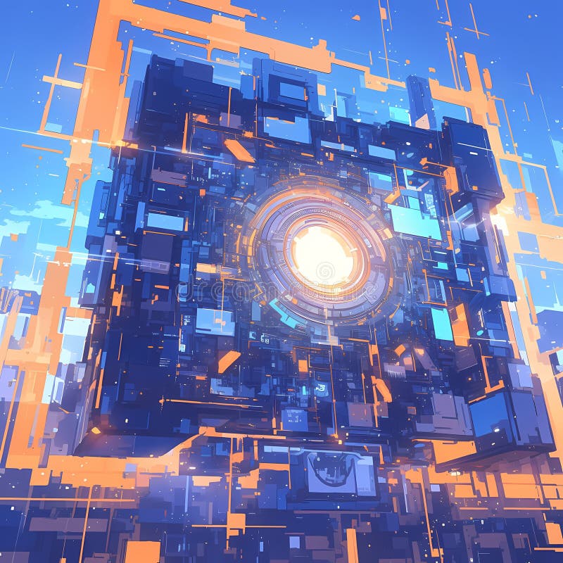 Digital Energy Pulse stock illustration. Illustration of vibrant ...