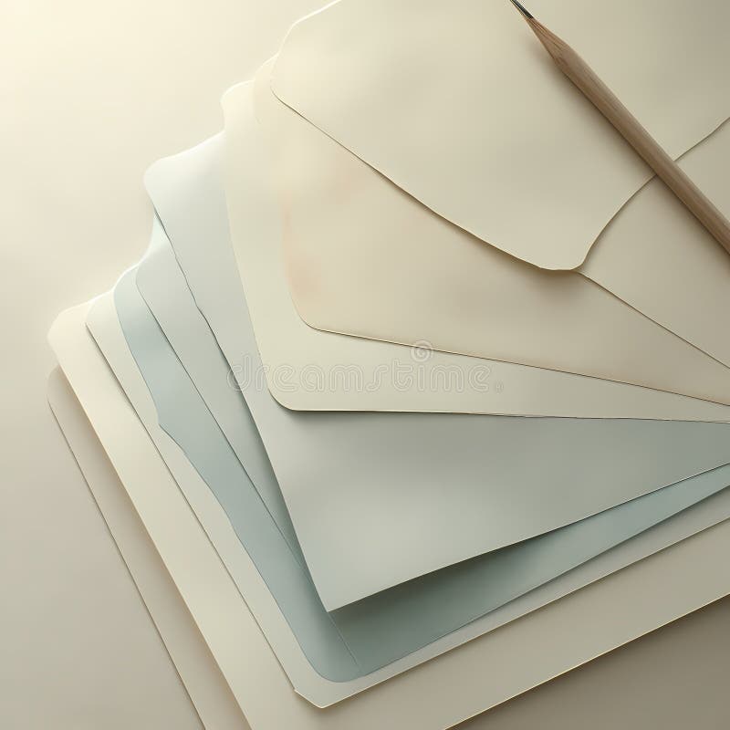 Elegant Envelopes for Lifes Important Moments Stock Illustration ...