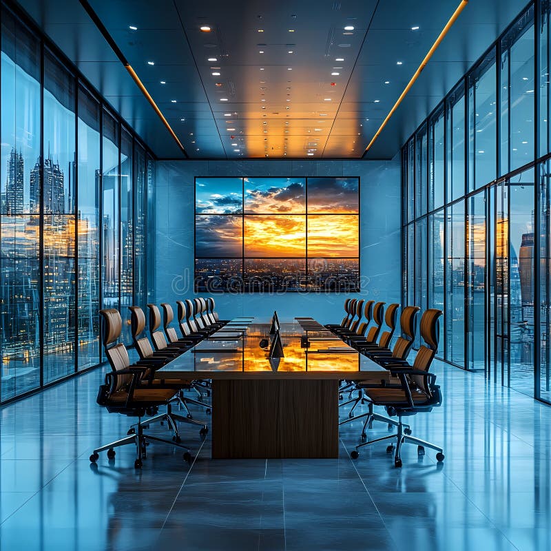 The Virtual Boardroom: Where Ideas Meet Innovation Stock Illustration ...