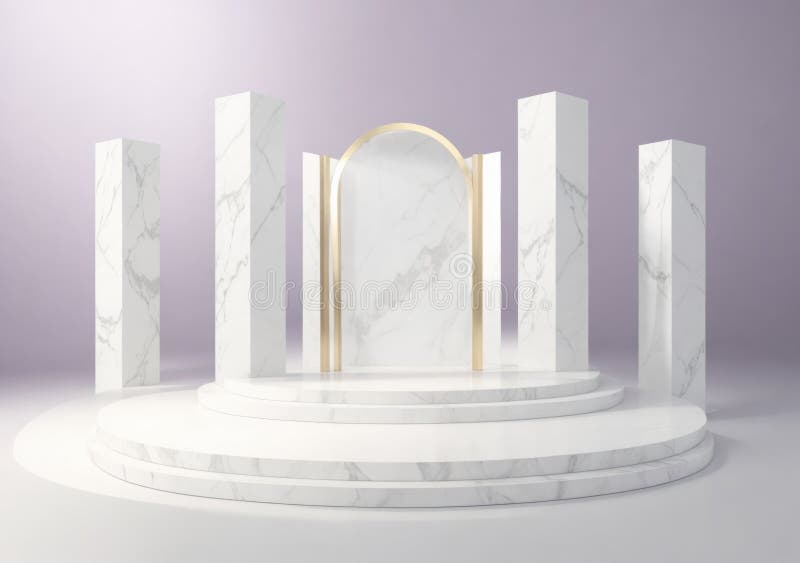 Majestic Marble Backdrop Platform for Exclusive Events Stock ...