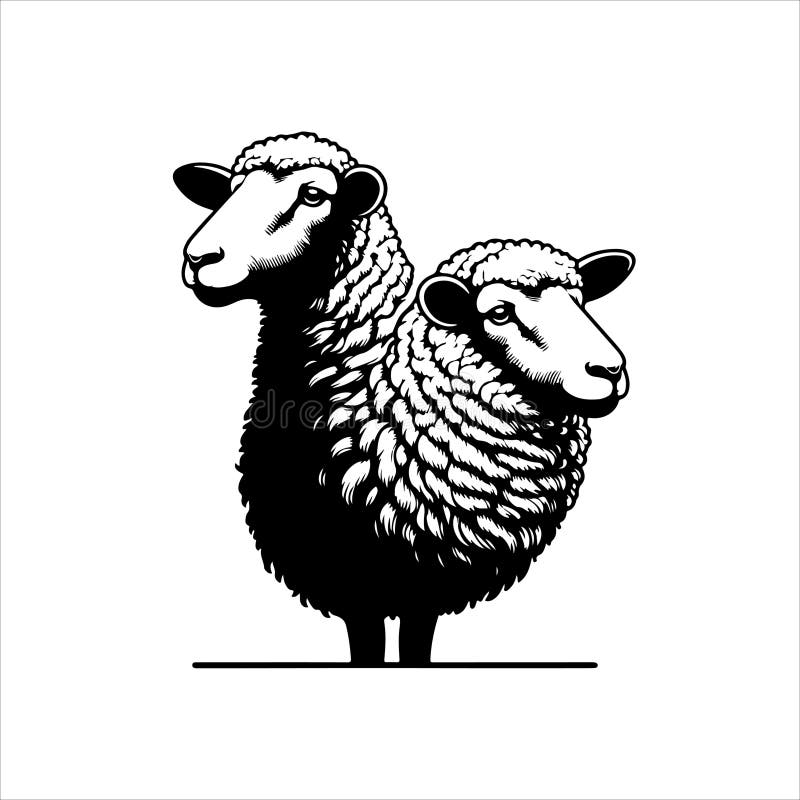 Majestic Swirls: Ornate Sheep Illustration Stock Vector - Illustration ...
