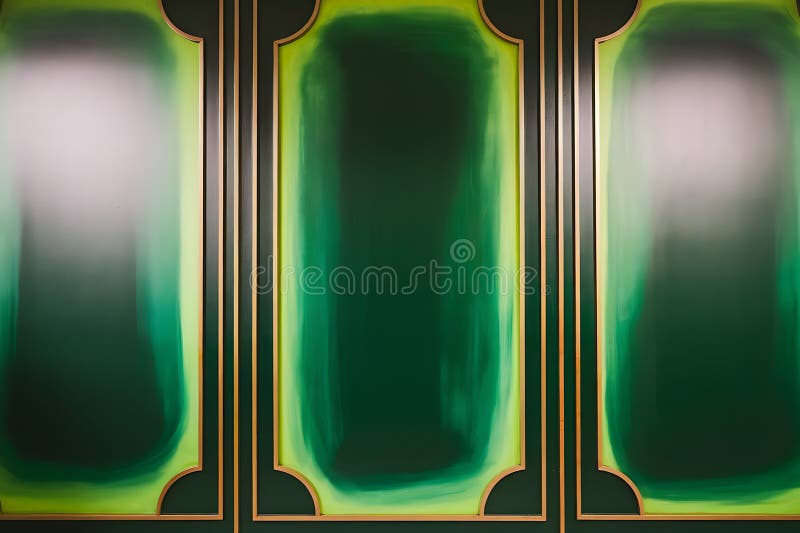 Elegant Green Paneling with Gilded Accents Stock Illustration ...
