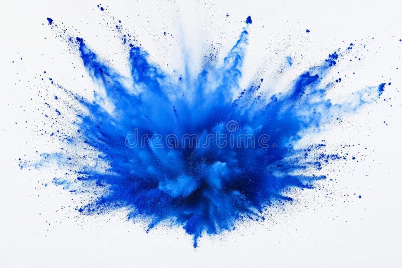 A Vibrant Explosion of Blue Paint Bursts Forth in an Artistic Display ...