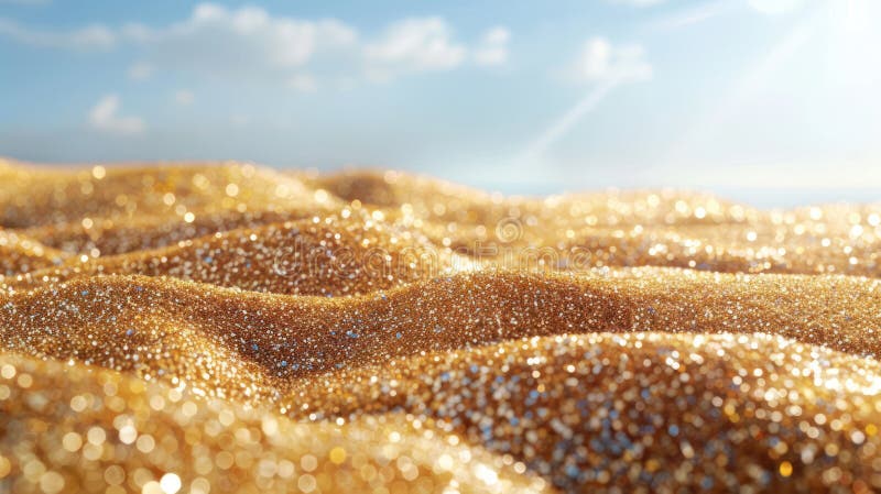 Sparkling Glitter Sand Display with Room for Product Placement Stock ...