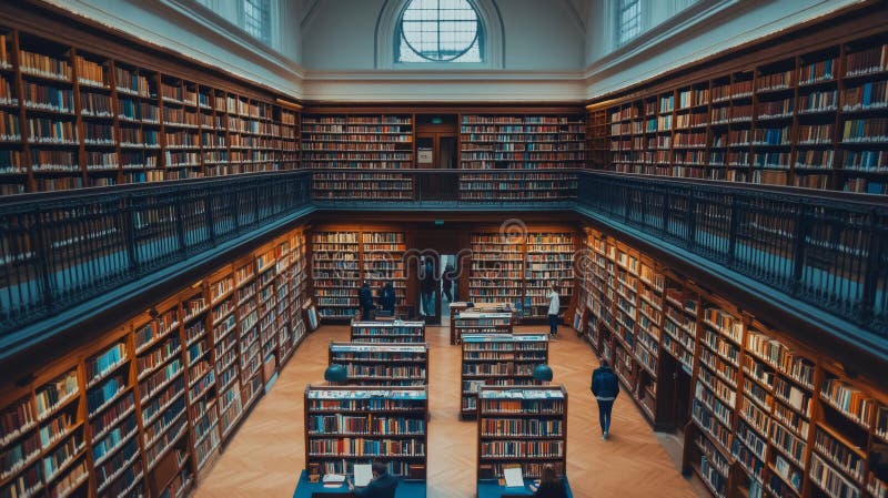 A Vast Library Filled with Shelves of Books Invites Exploration ...
