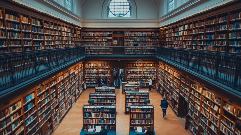 A Vast Library Filled with Shelves of Books Invites Exploration ...