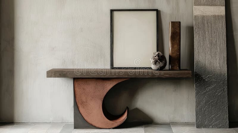 Modern Console Table with Abstract C-Shaped Base - Unique Home Decor ...
