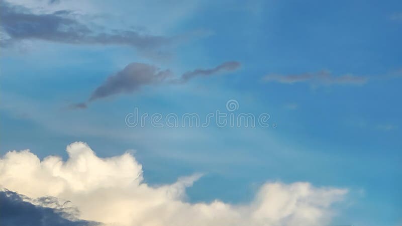 Beautiful Sky with Fluffy Clouds and Amazing Blue Color Background ...