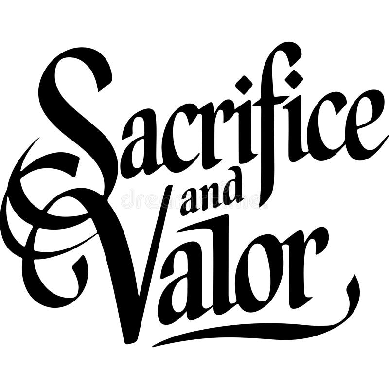 Sacrifice and Valor Design stock illustration. Illustration of purely ...