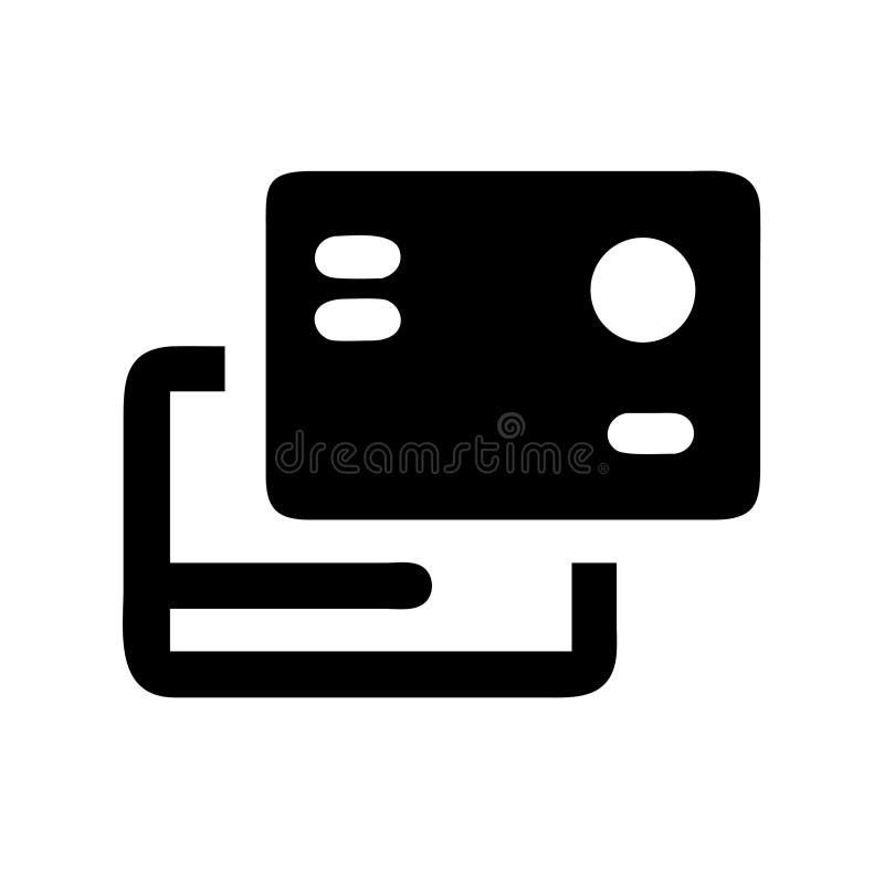 Modern Black and White Payment Method Icon for Online Shopping Stock ...