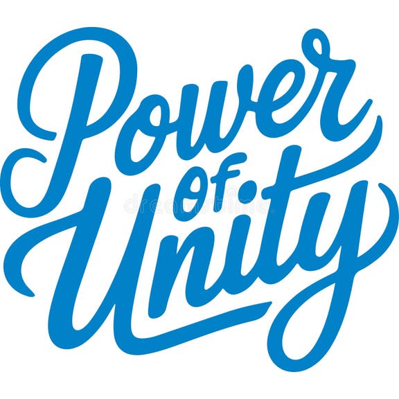 Power of Unity Bold Text Art Stock Vector - Illustration of power ...