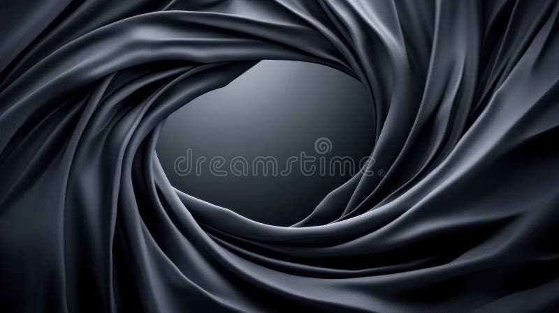 Swirling Black Fabric Creates a Mysterious Vortex Effect, AI Stock ...