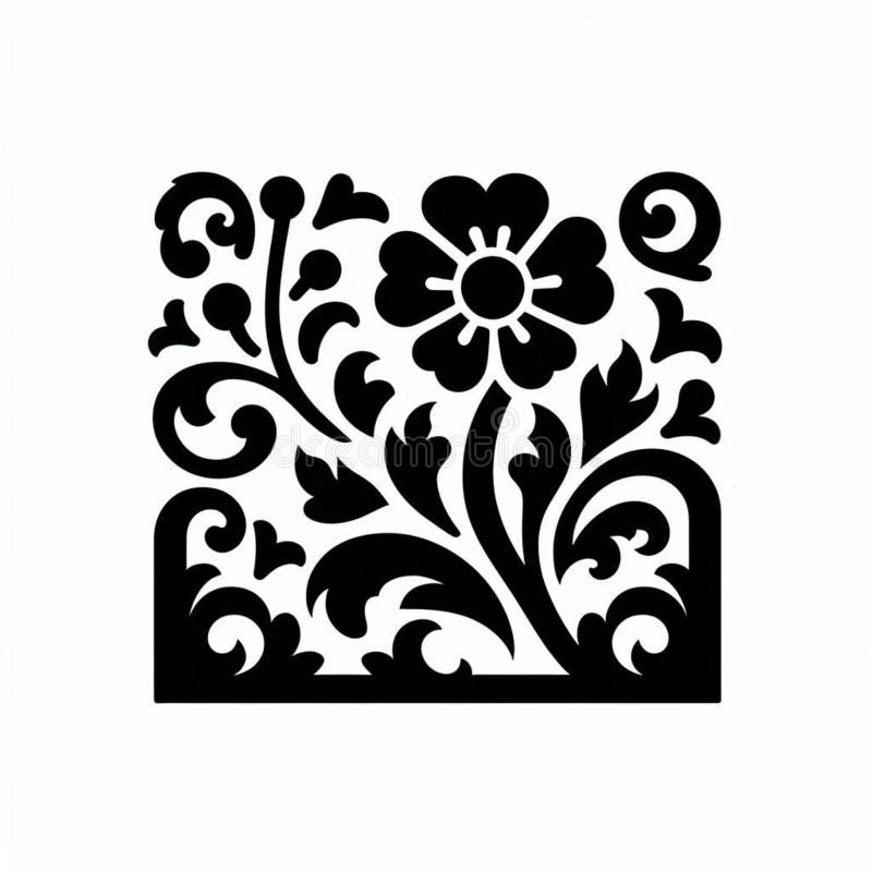 Elegant Black and White Floral Damask Pattern Design for Sophisticated ...