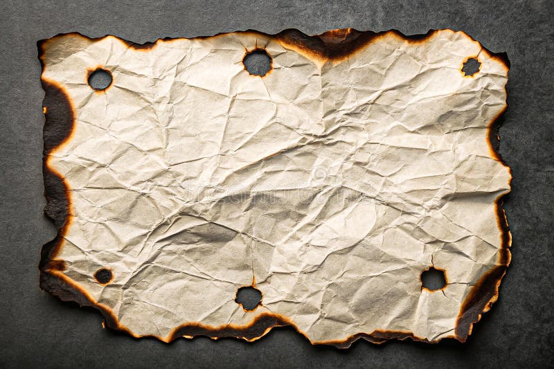Burned Paper Texture - Charred and Crumpled Background Stock ...