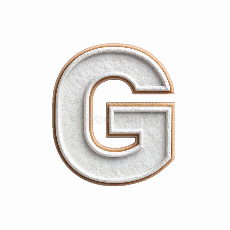 Textured Three Dimensional Letter G Illustration on Transparent ...