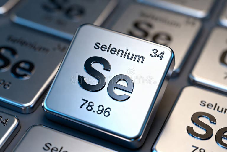 Three-dimensional Metallic Cube Representing Selenium on a Periodic ...