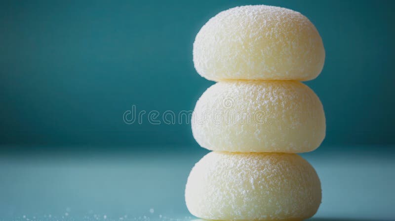 Soft Mochi Stacked on Smooth Gradient Background Stock Image - Image of ...