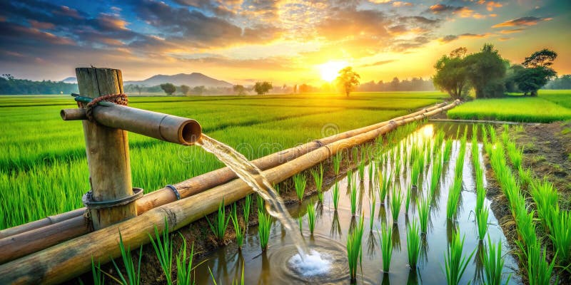 Sustainable Rice Cultivation Traditional Lam Bamboo Irrigation System ...