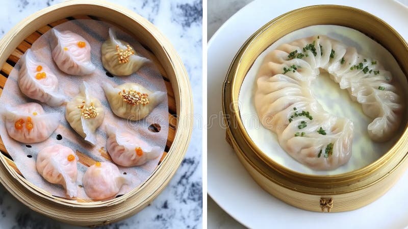 Delicious Dim Sum Varieties Stock Illustration - Illustration of snack ...