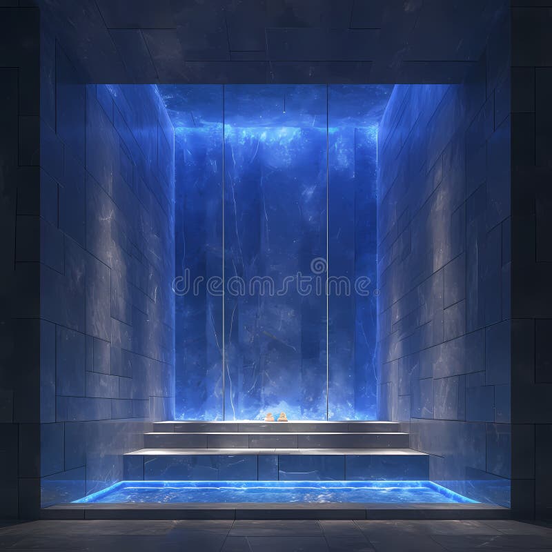 Elegant Sauna Bathroom Interior Stock Illustration - Illustration of ...
