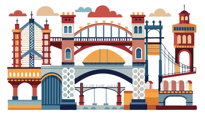 This Image Showcases a Variety of Bridge Designs, Emphasizing Their ...