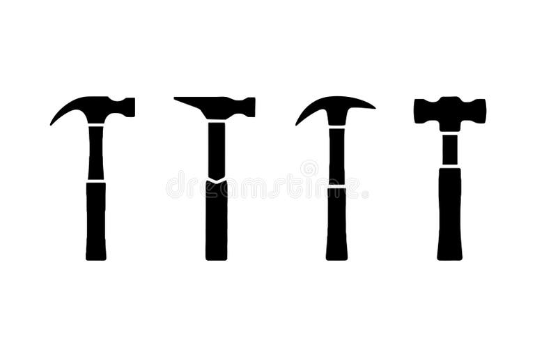 Various Hammer Designs for Construction and DIY Projects Stock ...