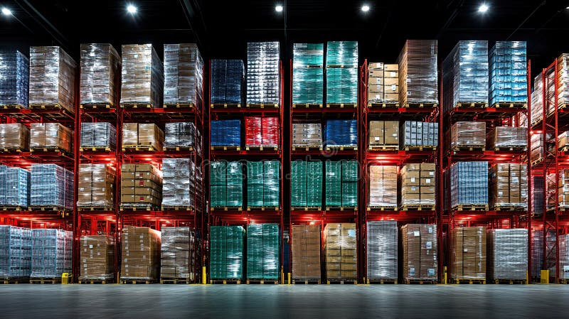 Warehouse Inventory Management Stock Illustration - Illustration of ...