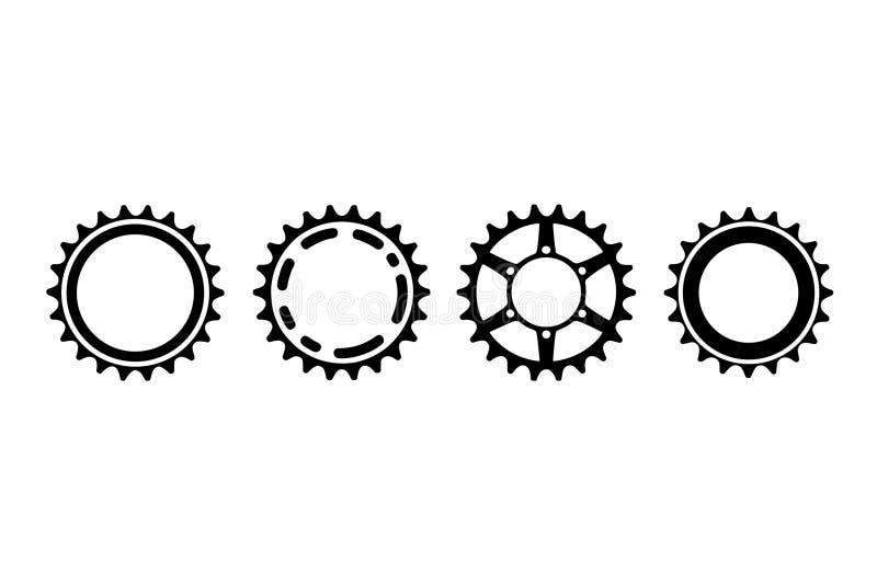 Bicycle Chainring Vector Set for Mechanics and Design Projects Stock ...