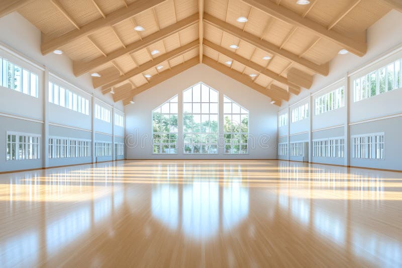 Versatile School Sports Hall Interior for Various Activities Stock ...
