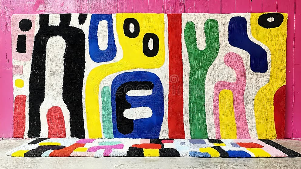 Colorful Abstract Rug Composition Stock Illustration - Illustration of ...