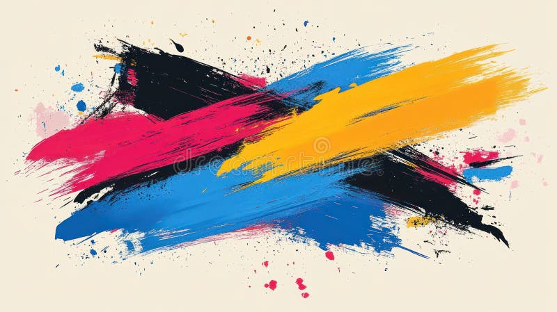 Colorful Brushstroke Textures: a Vibrant Display of Energy and Motion for Creative Inspiration ...