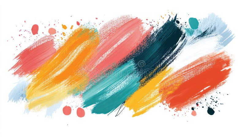 Colorful Brushstroke Textures: a Vibrant Display of Energy and Motion ...