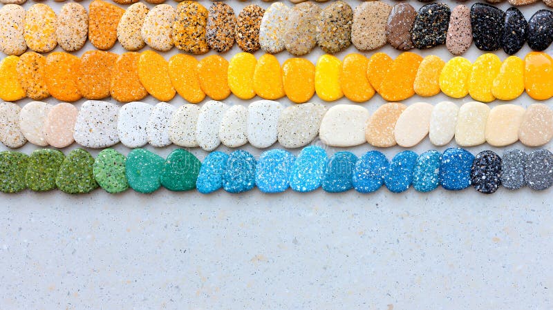 Colorful Decorative Stones Patterned on a Surface Stock Illustration ...